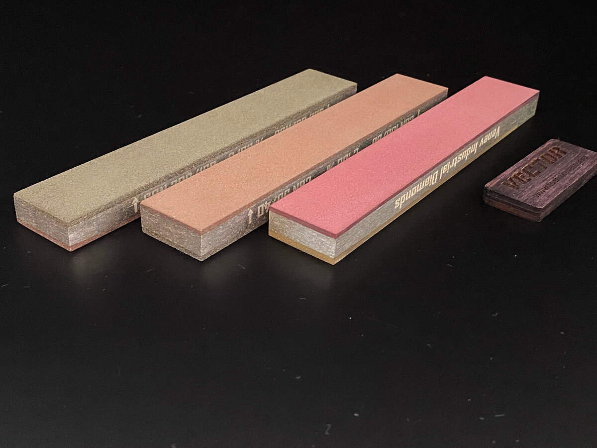 Комплект 2-х сторонних эльборовых брусков VID 3 шт (6 зерен) С100%, CBN 150х25х10 мм