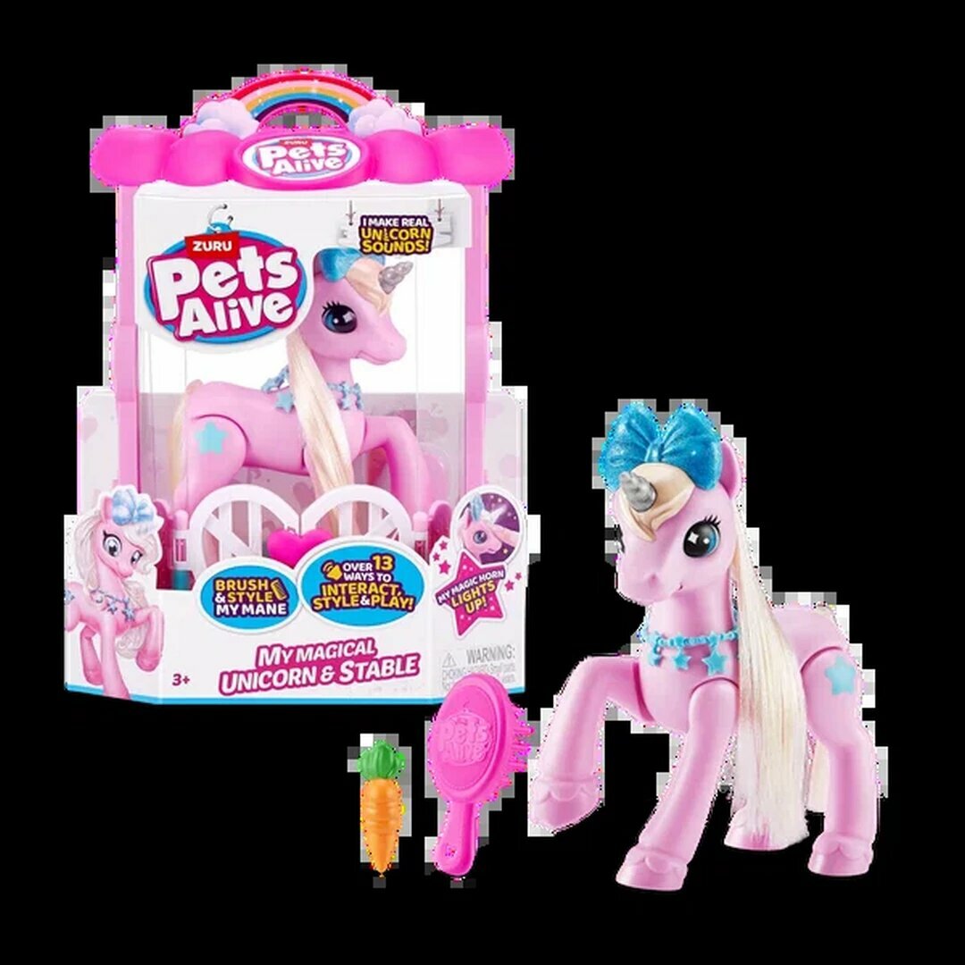 Игрушка ZURU PETS ALIVE Единорог с аксессуарами, свет, звук