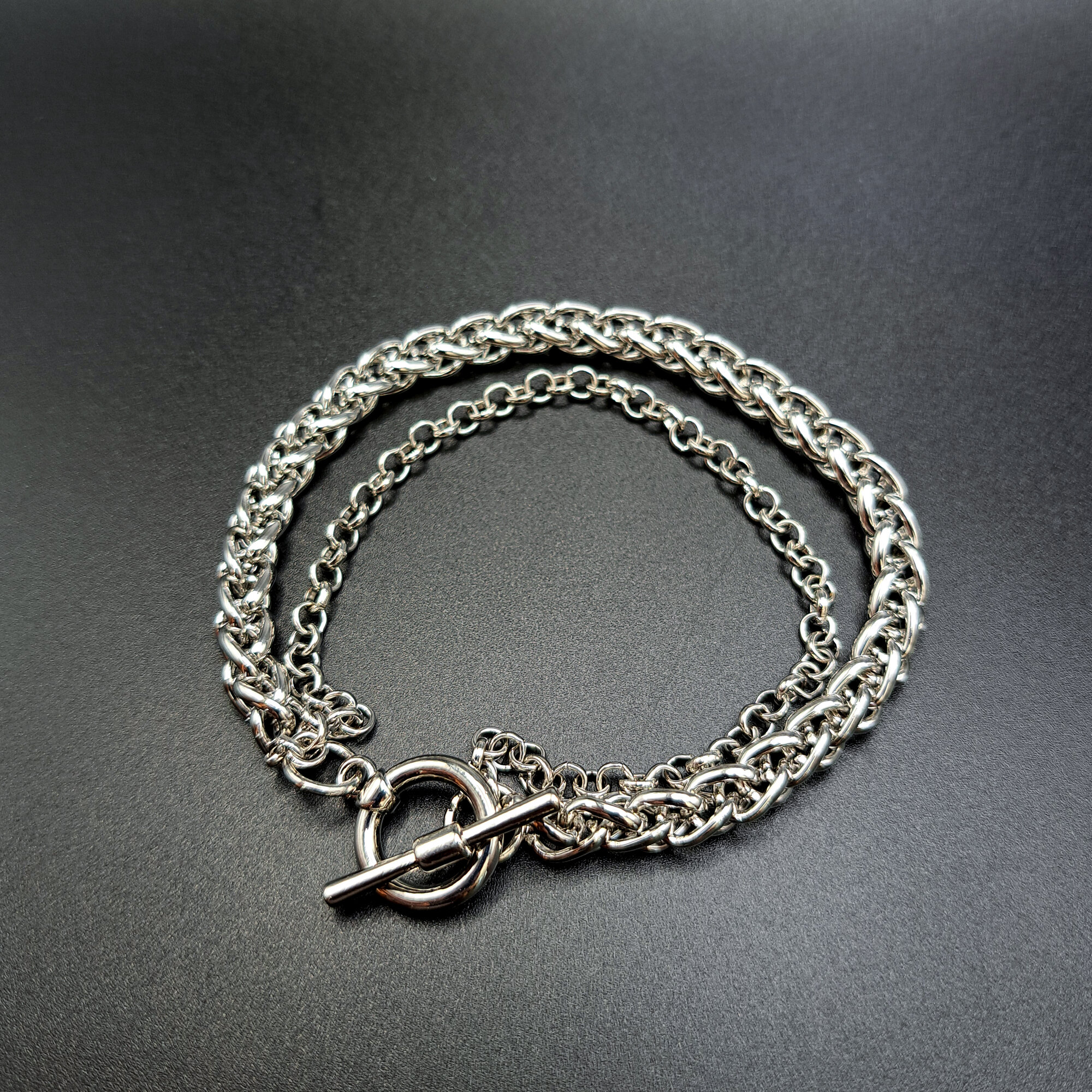 Браслет-цепочка, кристалл, жемчуг имитация, фианит