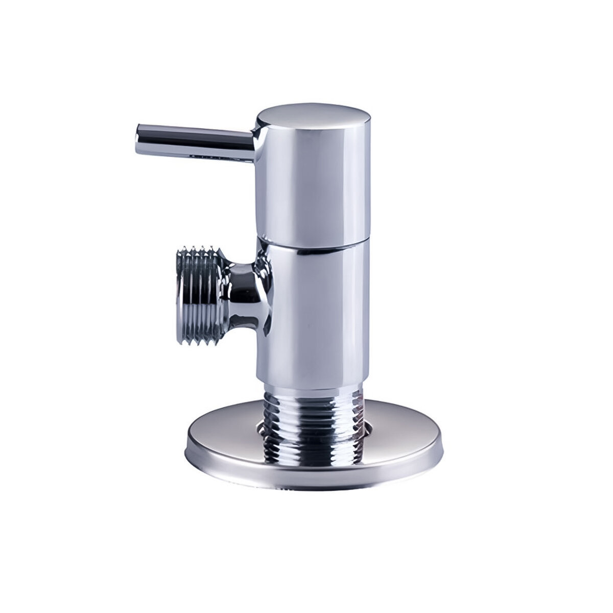 Кран угловой VIEIR, с отражателем, латунь, хромированный, для воды, 1/2"x1/2", 1 шт