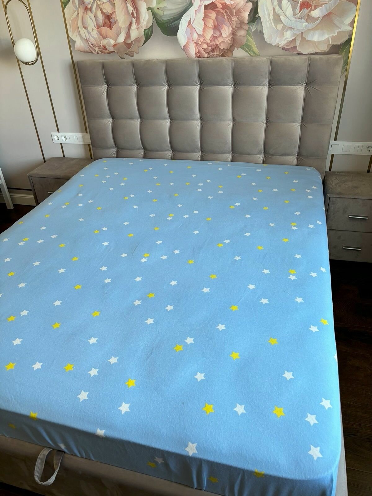 Простыня евро 240х260 хлопок 100%, Фланель ADT, без резинки