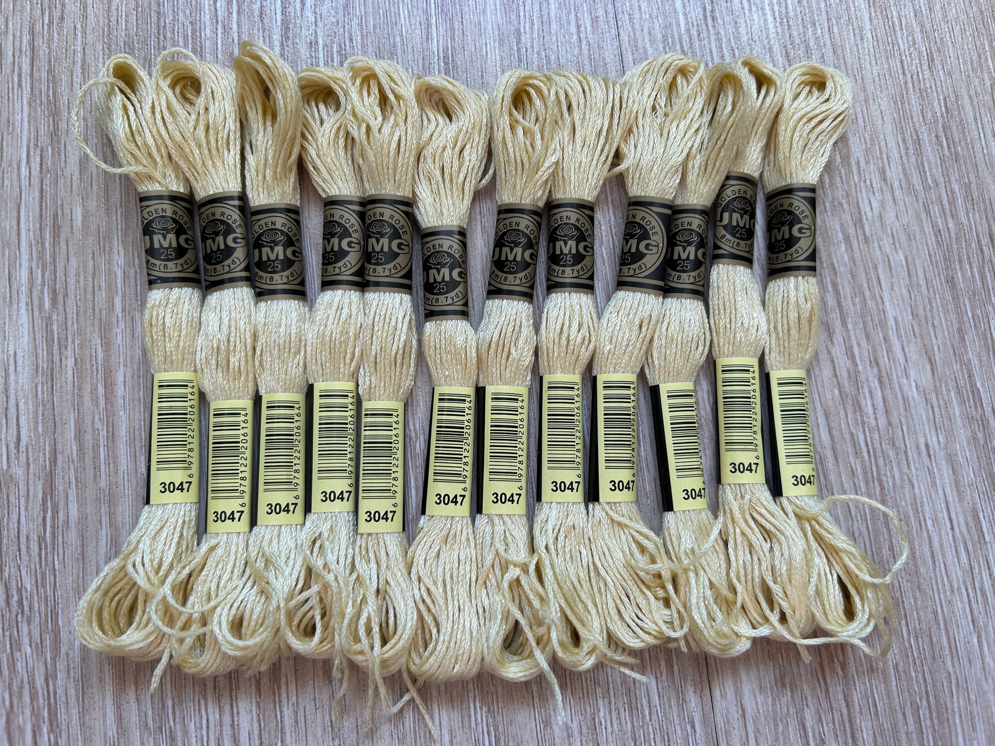 Нитки для вышивания JMC мулине (150-3866) 100% полиэфир 12 штук x 8 м