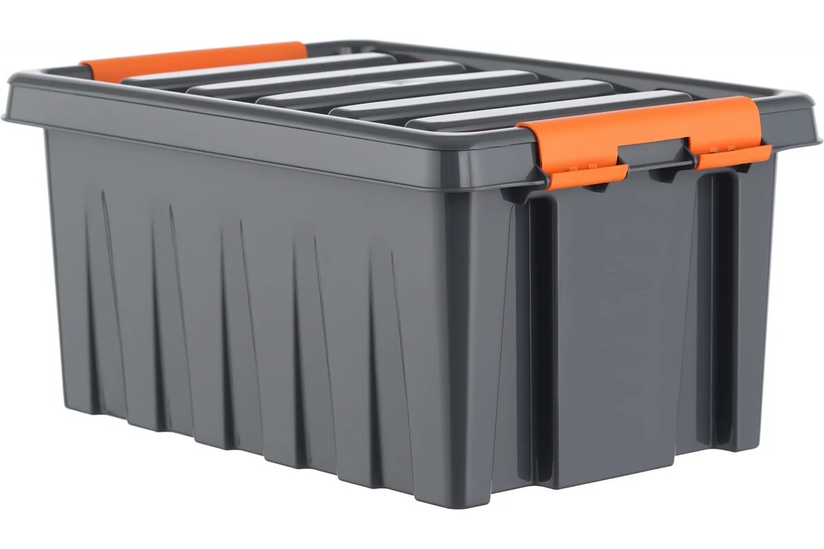 HONEYCOMB PRO 8 л особопрочный контейнер с крышкой серый цвет M-008-00.76new для хранения