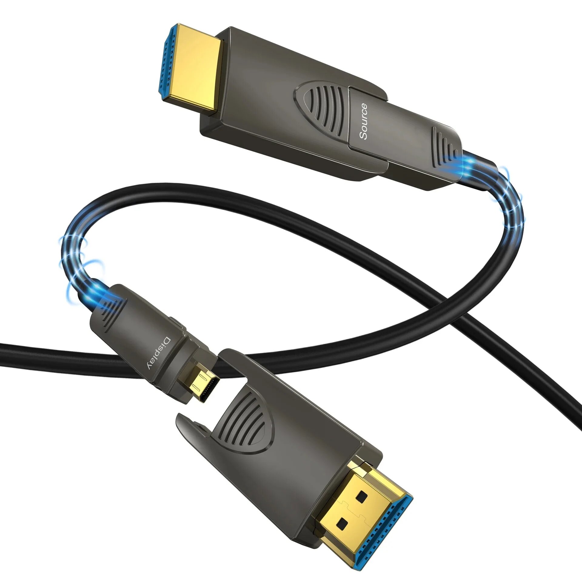 Оптоволоконный HDMI 2.1 кабель 15m для RTX 4070/4090