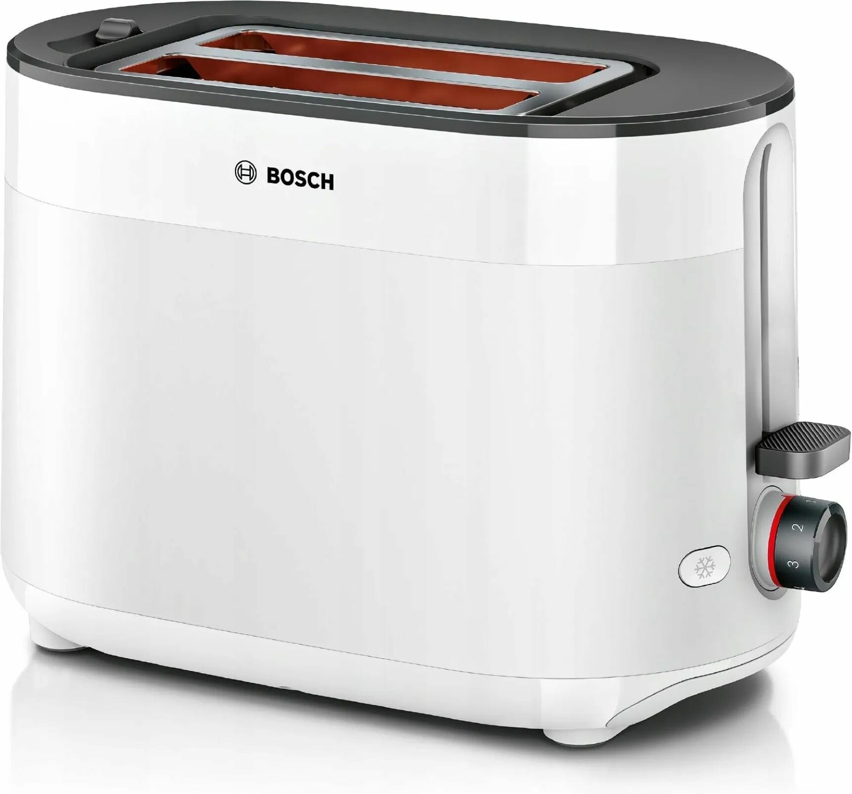 Тостер BOSCH TAT1202, белый, 2 отделения, автоматическое выключение