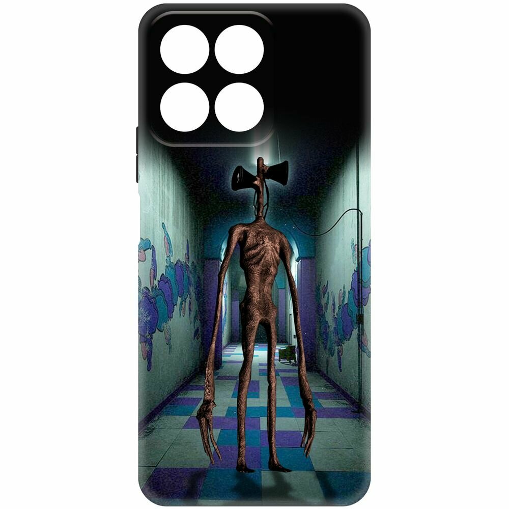 Чехол-накладка Krutoff Soft Case Хаги Ваги - Сиреноголовый для Honor X7c черный