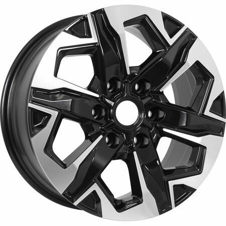Колесный литой диск КиК Тейт R17x7.5 6x139.7 ET36 CB100.1 Almaz_black