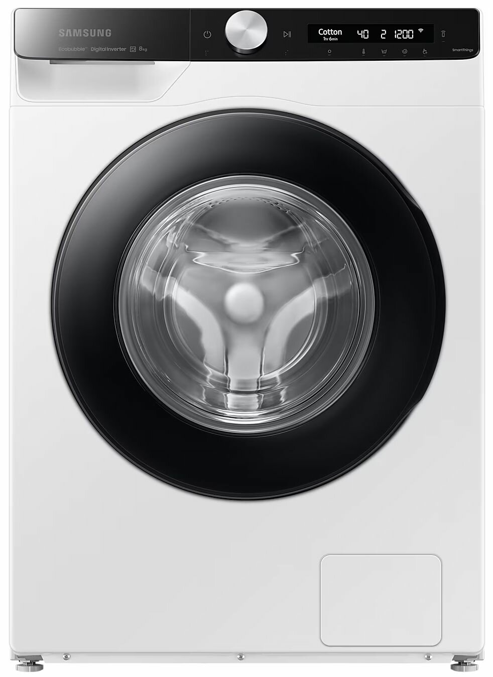 Стиральная машина Samsung WW80AG6S28AELP, фронтальная загрузка 8кг, 17 программ, 1200 об/мин, белый