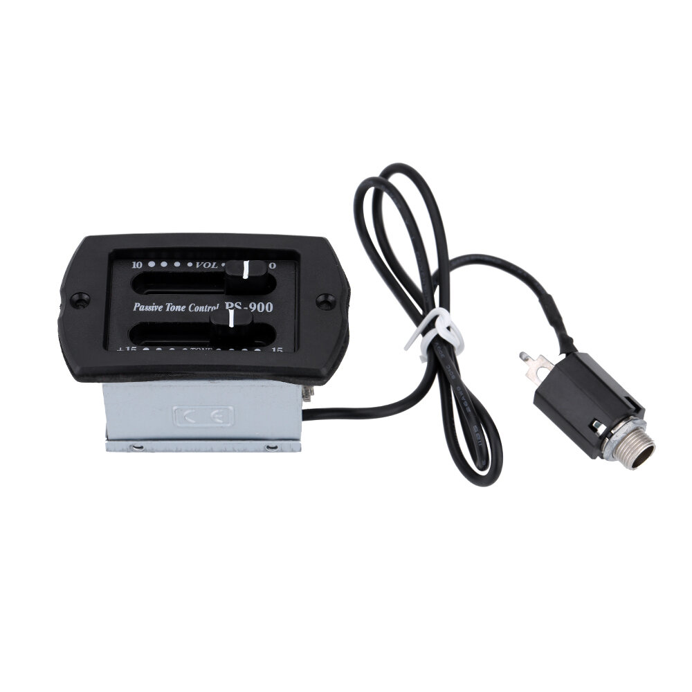 Штекер 6,35 мм, эквалайзер для акустической гитары, эквалайзер, предусилитель, пассивный регулятор тона и громкости с пьезо-звукоснимателем, тюнер