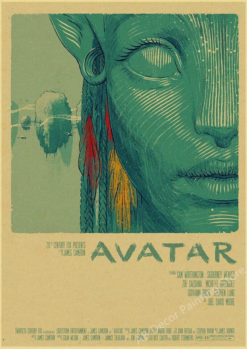 Ретро постеры из фильмов Дюна, Джанго А4/A3 крафт-бумага Бирюзовый, 37, A3 16.5x11.8inch