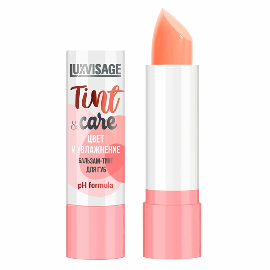 Бальзам-тинт для губ LuxVisage Tint & care pH formula цвет и увлажнение тон 02