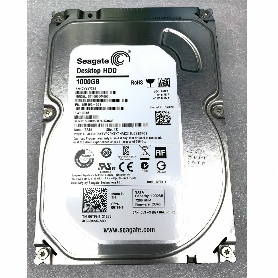 Жесткий диск Seagate ST1000DM003, 1ТБ