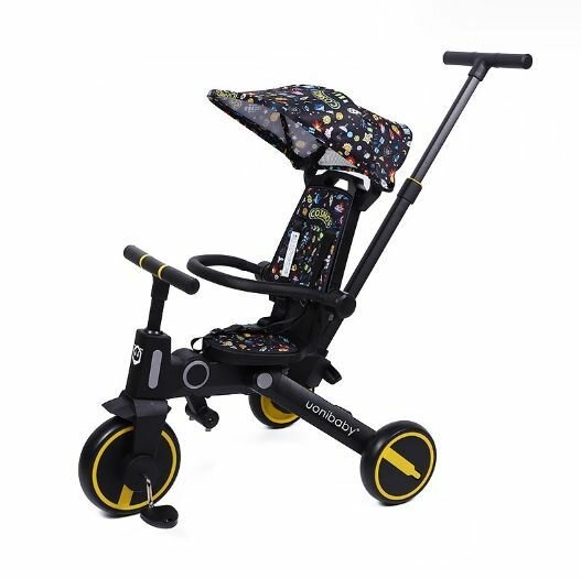 Велосипед детский с родительской ручкой UONIBABY, складной, трехколесный