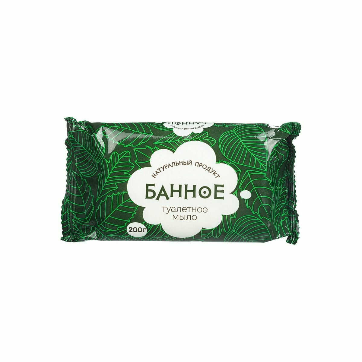 Мыло кусковое туалетное Донагропродукт "Банное", 200г, флоу-пак (303243), 1шт.