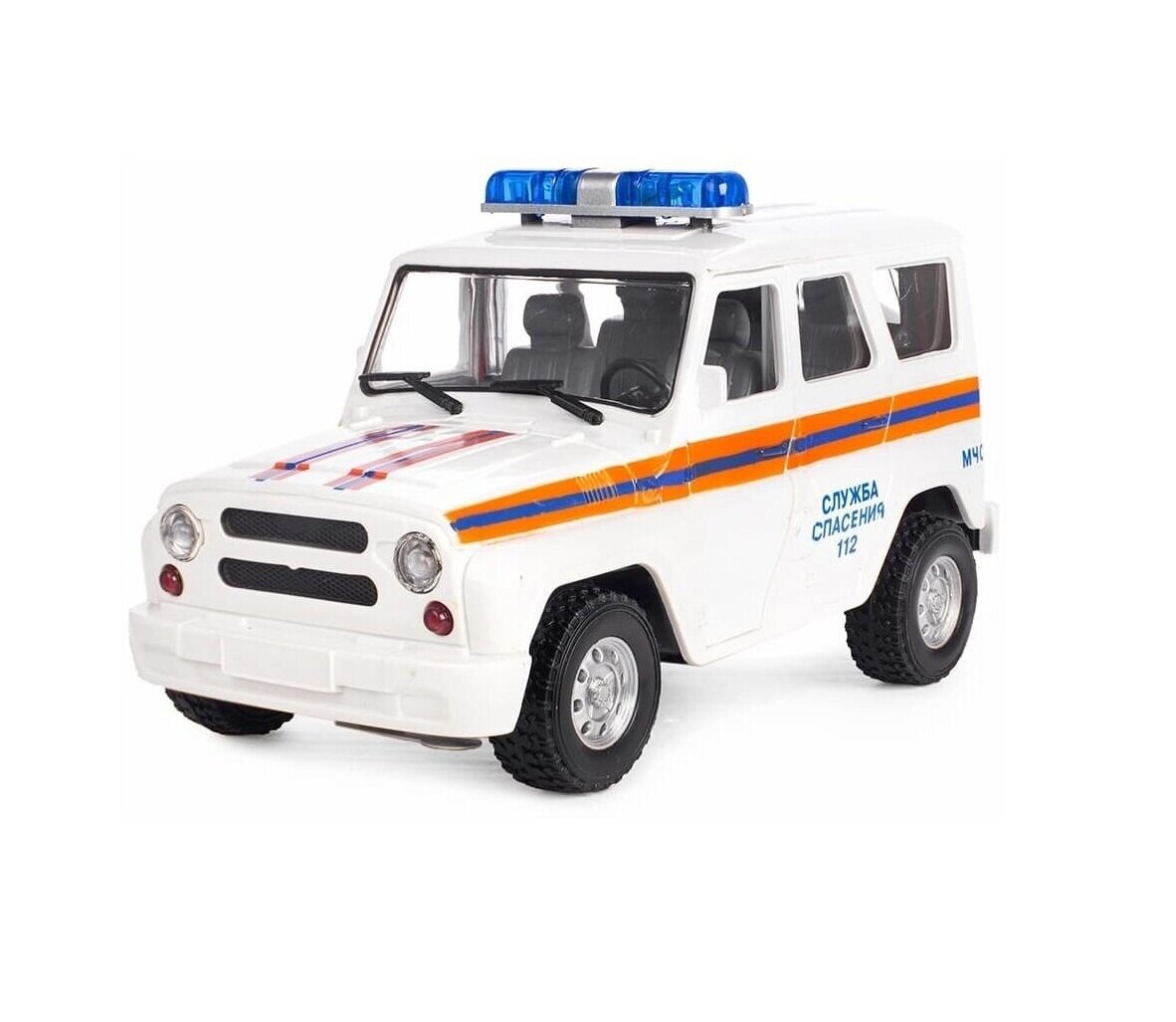 Машинка Play Smart внедорожник "Служба спасения МЧС", свет, звук, откр. двери