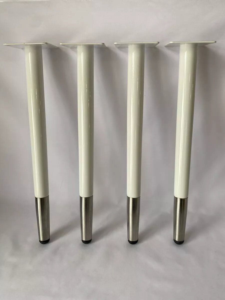 Ножки белые Шпага с серебряным браслетом 400 мм 4 штуки