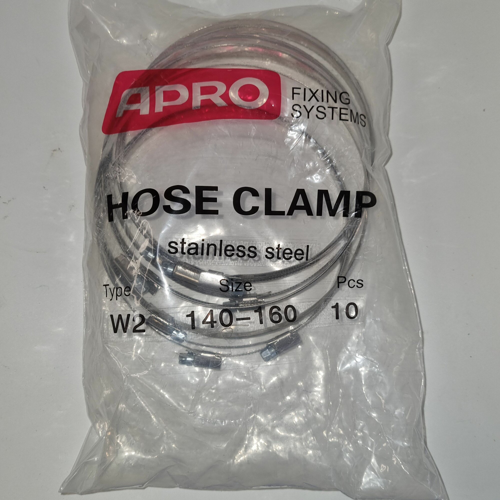 Хомуты (10шт) для монтажа гибких воздуховодов 140-160 мм APRO