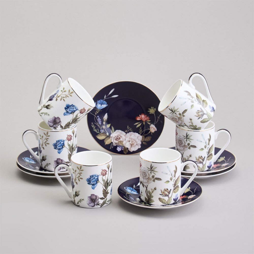 Кофейный набор lefard "Belle" на 6 персон 12 предметов 100 мл