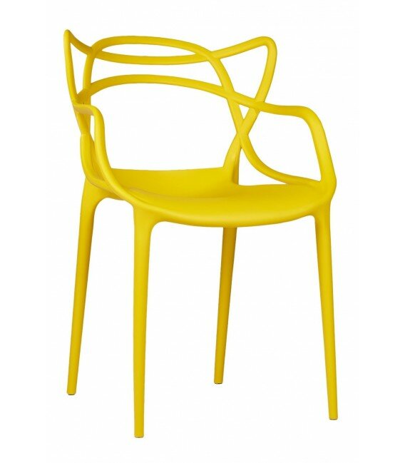 DC459 Стул пластиковый литой, ЖЕЛТЫЙ7180