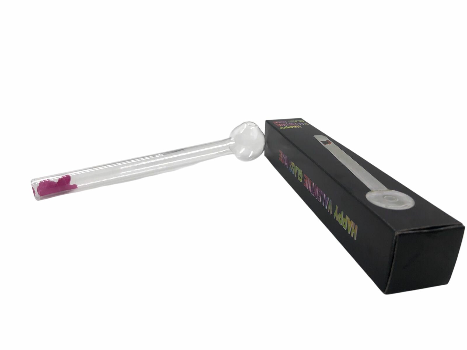 Мундштук стеклянная трубка. Шар в баке большой с цветком. 55619