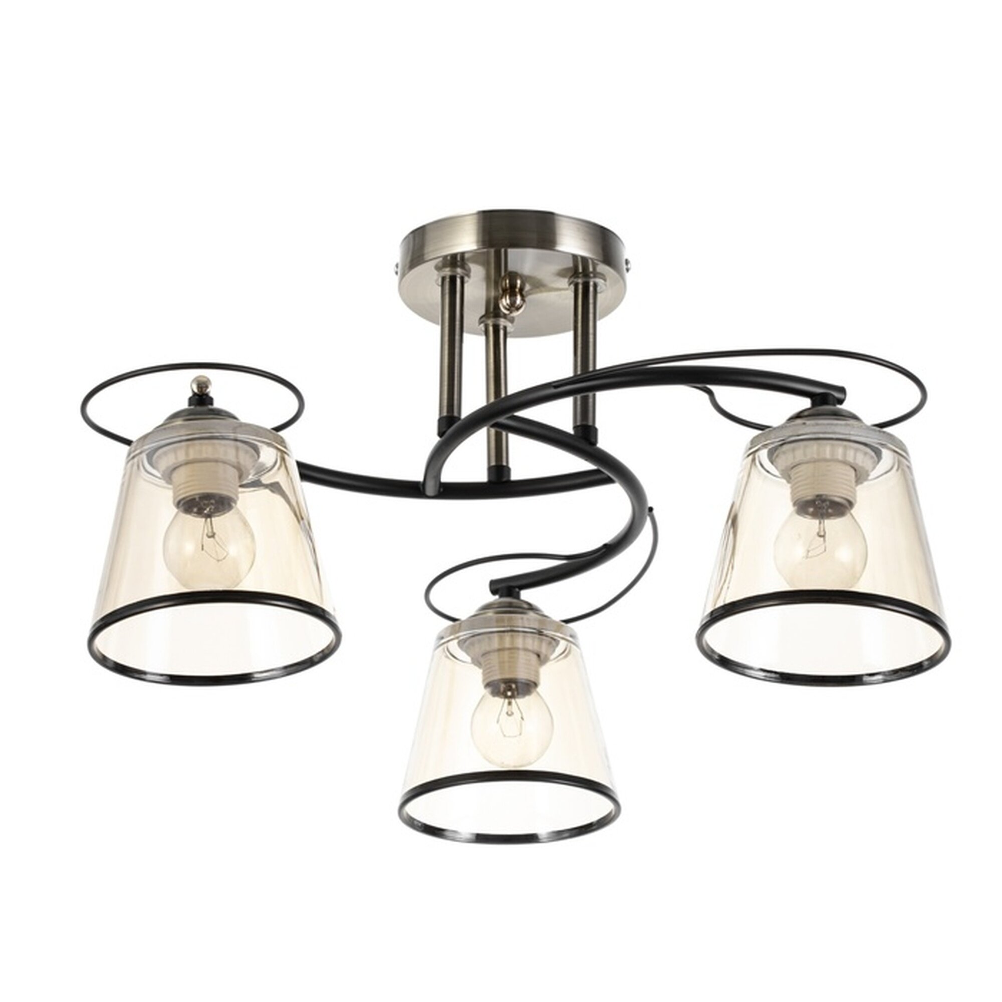 Люстра BayerLux "Каэль", E27, 40 Вт, IP20, 3 лампы, 44x44x17,5 см