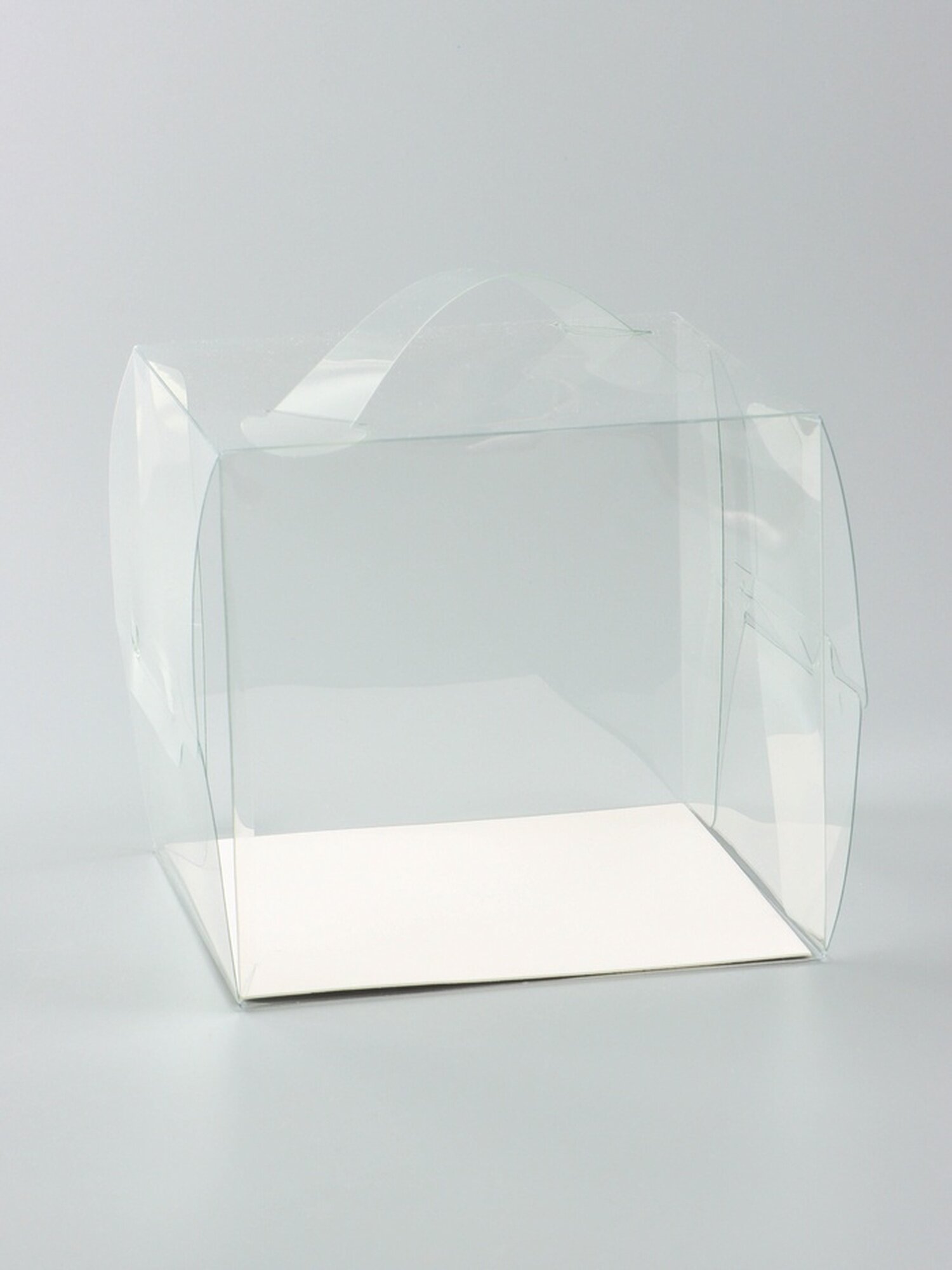 Подарочная коробка Upak Land, для цветов и десертов, ПВХ, картон, прозрачная, 15x16x16 см