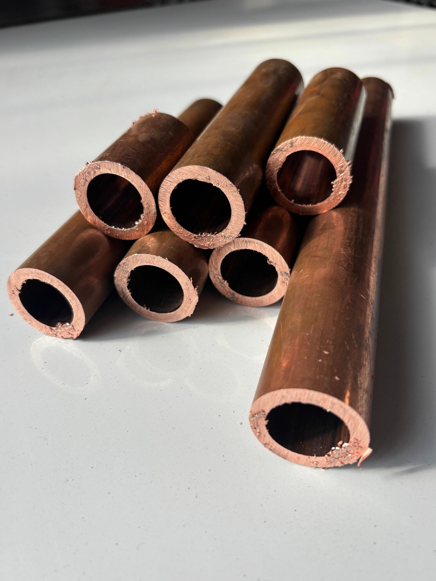 Медная труба диаметр 35 мм, толщина стенки 5 мм, длина 50 мм