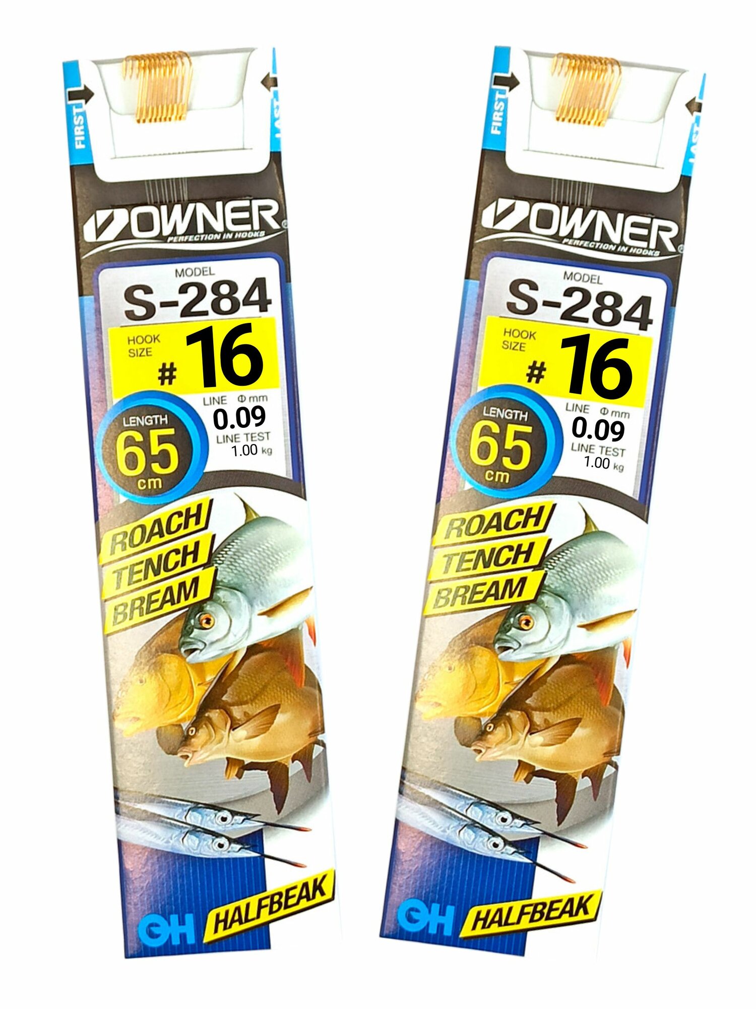 OWNER Поводок готовый S-284 №16 10шт 2 упаковки