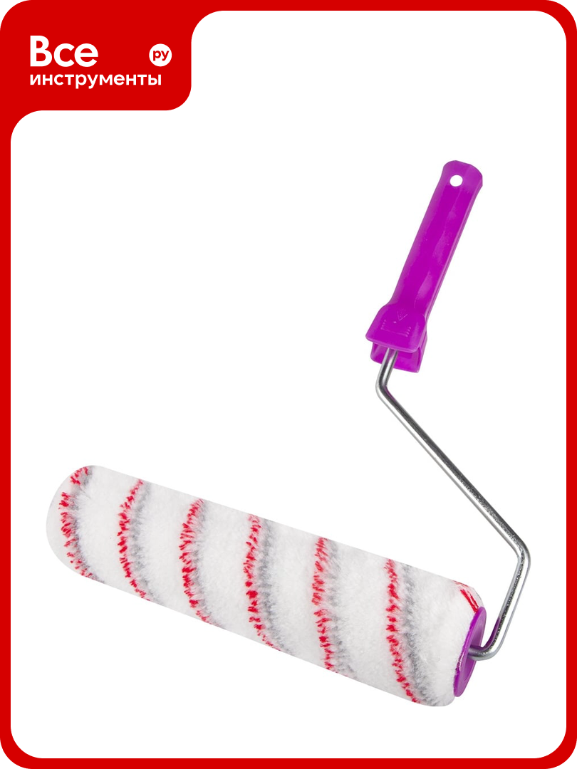 Валик, KRAFOR, в сборе KRAFOR профи (полиамид, D48/250 мм) 014-0250 53612, шубки не выпадает