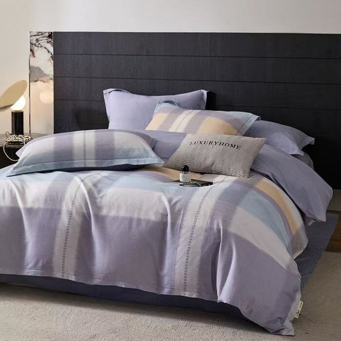 Apollo Bedding Комплект постельного белья, Сатин люкс, Двуспальный с простыней Евро, наволочки 50x70