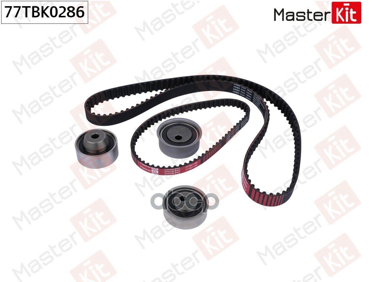Комплект ремня грм mitsubishi outlander i(cuw), galant(dj, ed, ef) 01-12 MasterKit арт. 77TBK0286