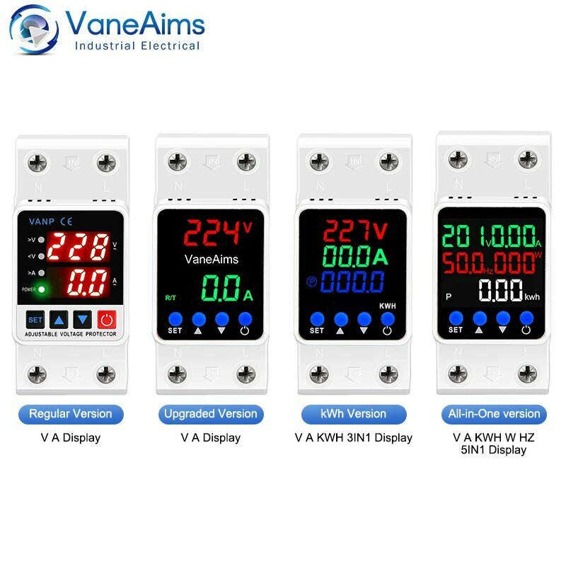 Реле напряжения VaneAims 220В 1-63А, All-in-One