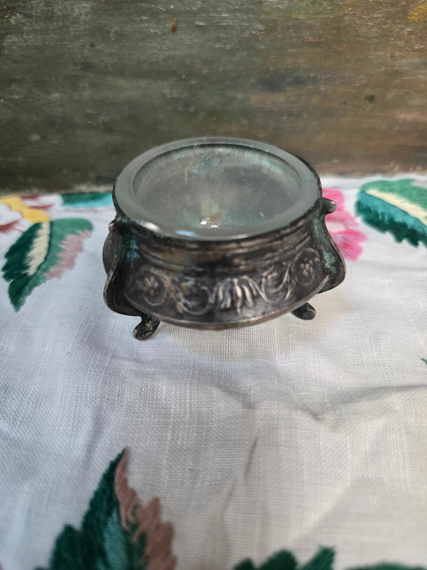 Винтажная солонка из мельхиора. Советская мельхиоровая солонка. Винтаж. СССР