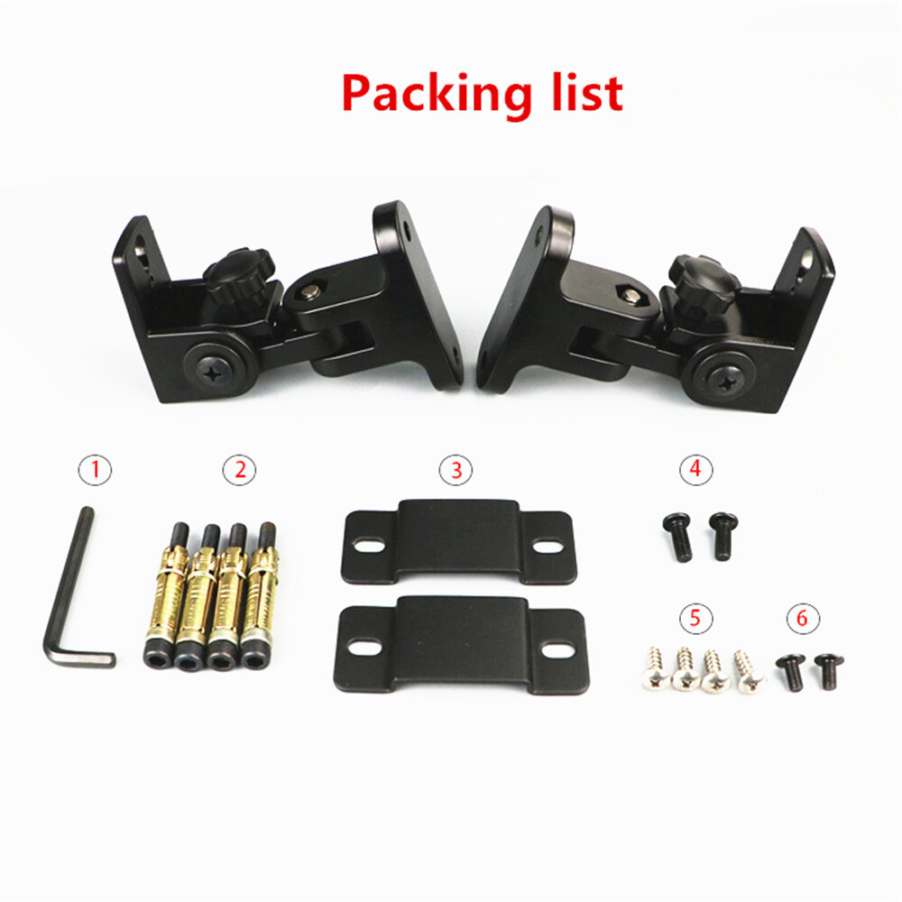 Universal 2pcs 180°Adjustment Speaker Wall/Ceiling Mount Brackets — фото 1