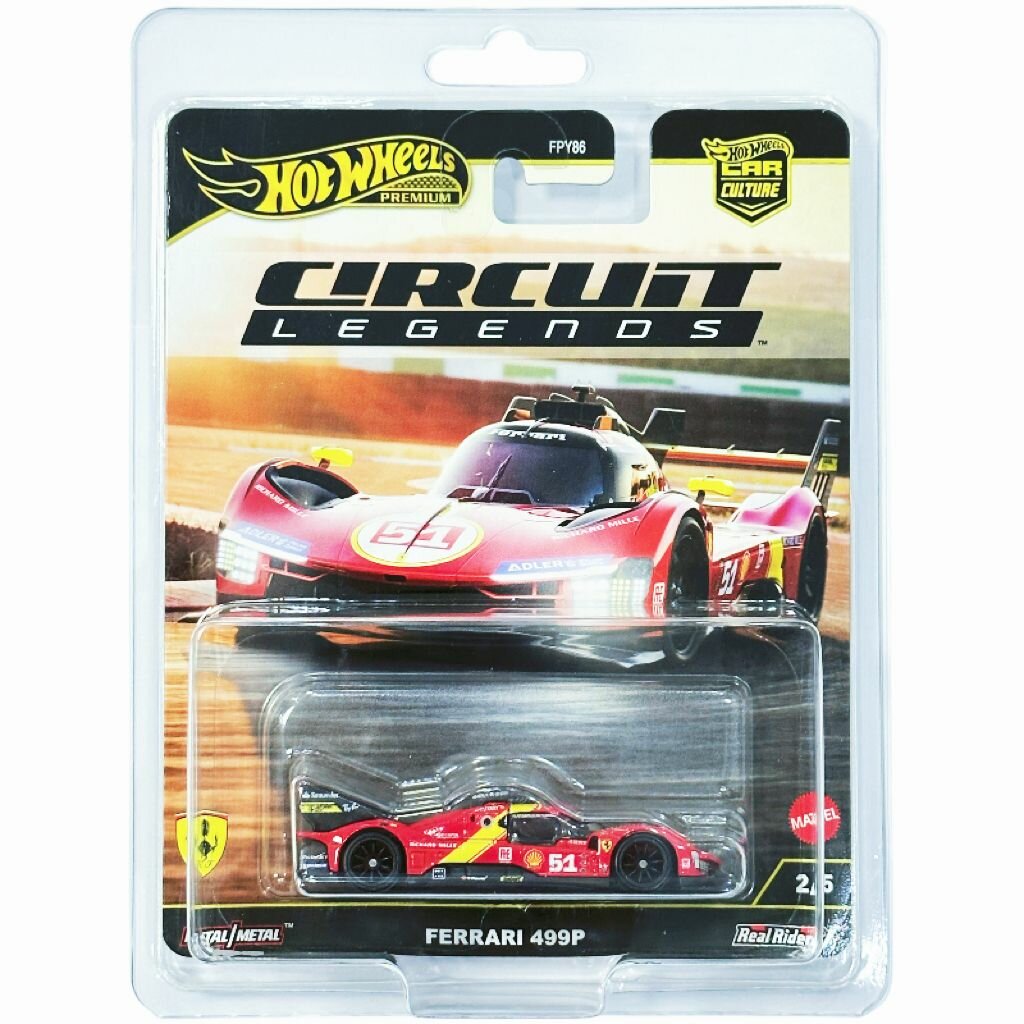 Hot Wheels Коллекционная машинка 1:64, серия Золотая метка, спорткар, литой металл(феррари 499P)