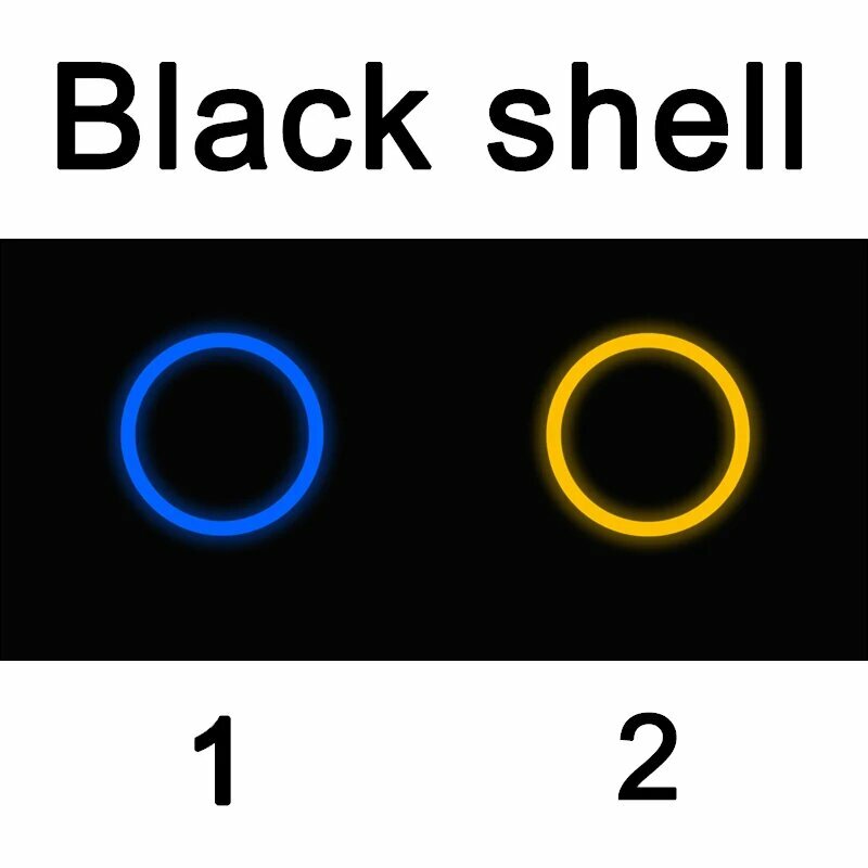 Светодиодный переключатель 22 мм, двухцветный (Blue/Yellow), 12-24V, Black Shell