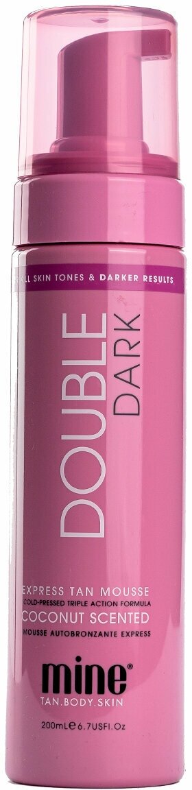 MINE TAN, Темный мусс-автозагар с особой бронзирующей формулой высокой стойкости Double Dark Self Tan, 200 мл