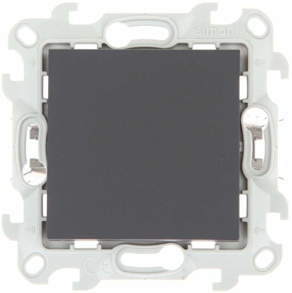 Simon 24 Графит Одноклавишный выключатель PushGo, 2420101-038
