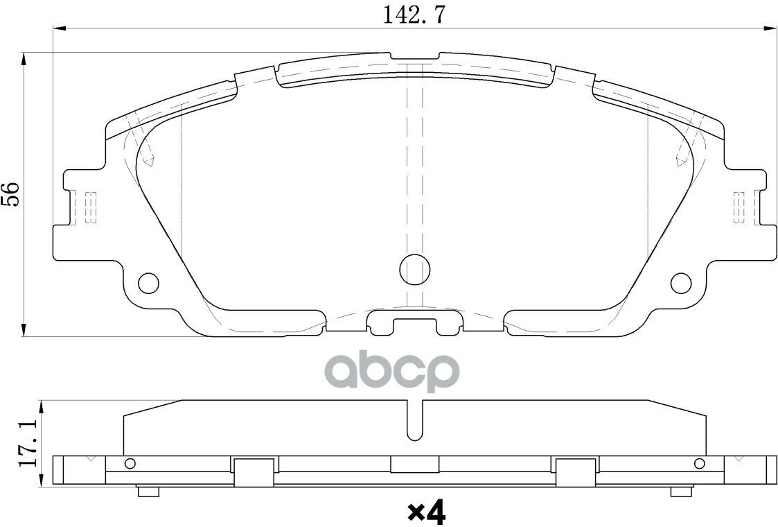 Премиум колодки тормозные для TOYOTA Camry (ASV71/ASV70) 16- / RAV 4 (MXAA52R) 18- / Avalon (AXXH5 UBS арт. bp1110025