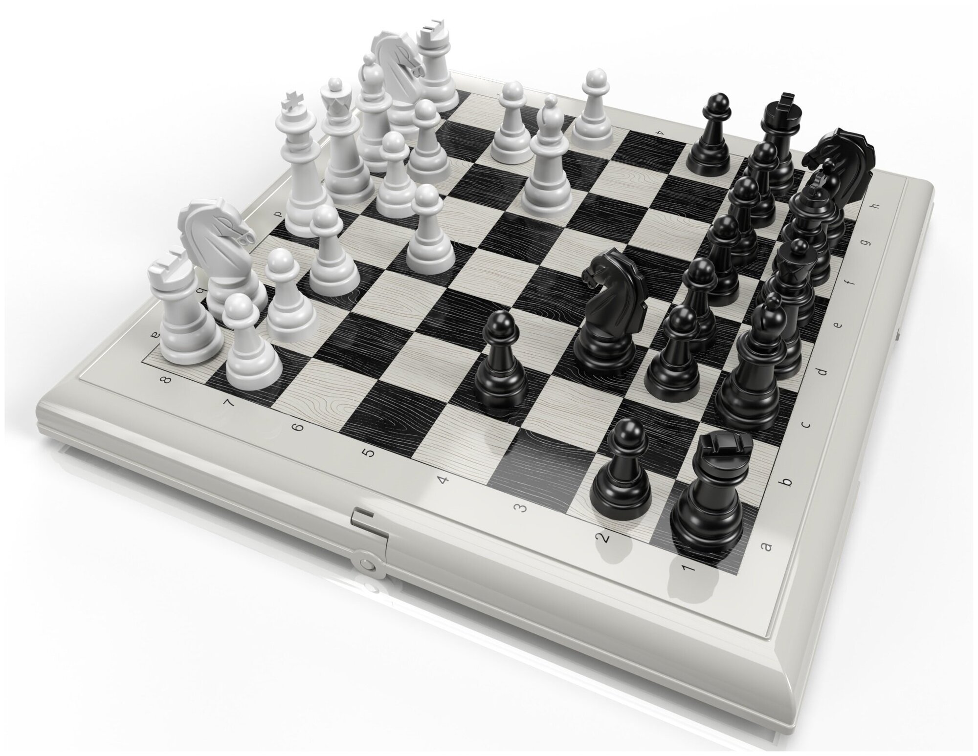 Игра настольная Десятое Королевство "Шашки-шахматы", пластик, складная, игровые фигуры в комплекте