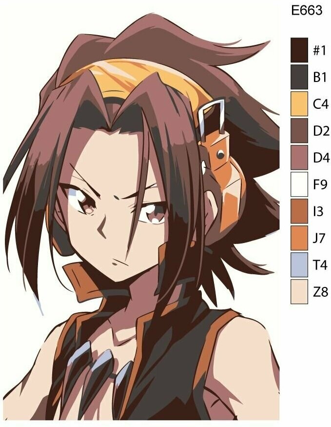 Детская Картина по номерам E663 "Аниме Shaman King (Шаман Кинг). Йо Асакура" 20х30