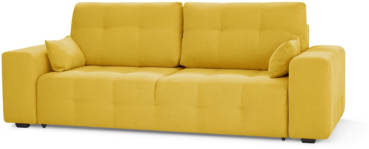 Диван-кровать Hoff Питсбург, прямой, 260х98х107 см, еврокнижка, цвет горчичный