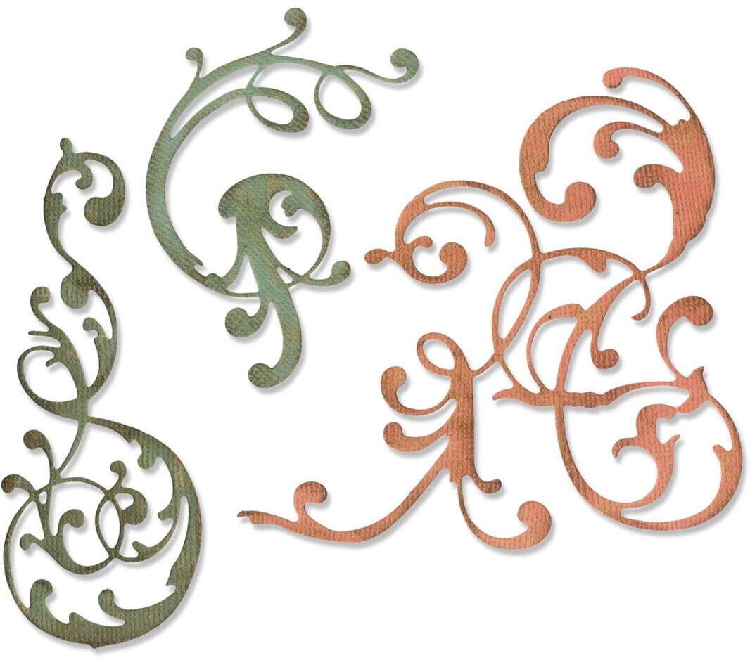 Sizzix 664176 Ножи для вырубки 3 шт. Украшенный Adorned by Tim Holtz для скрапбукинга