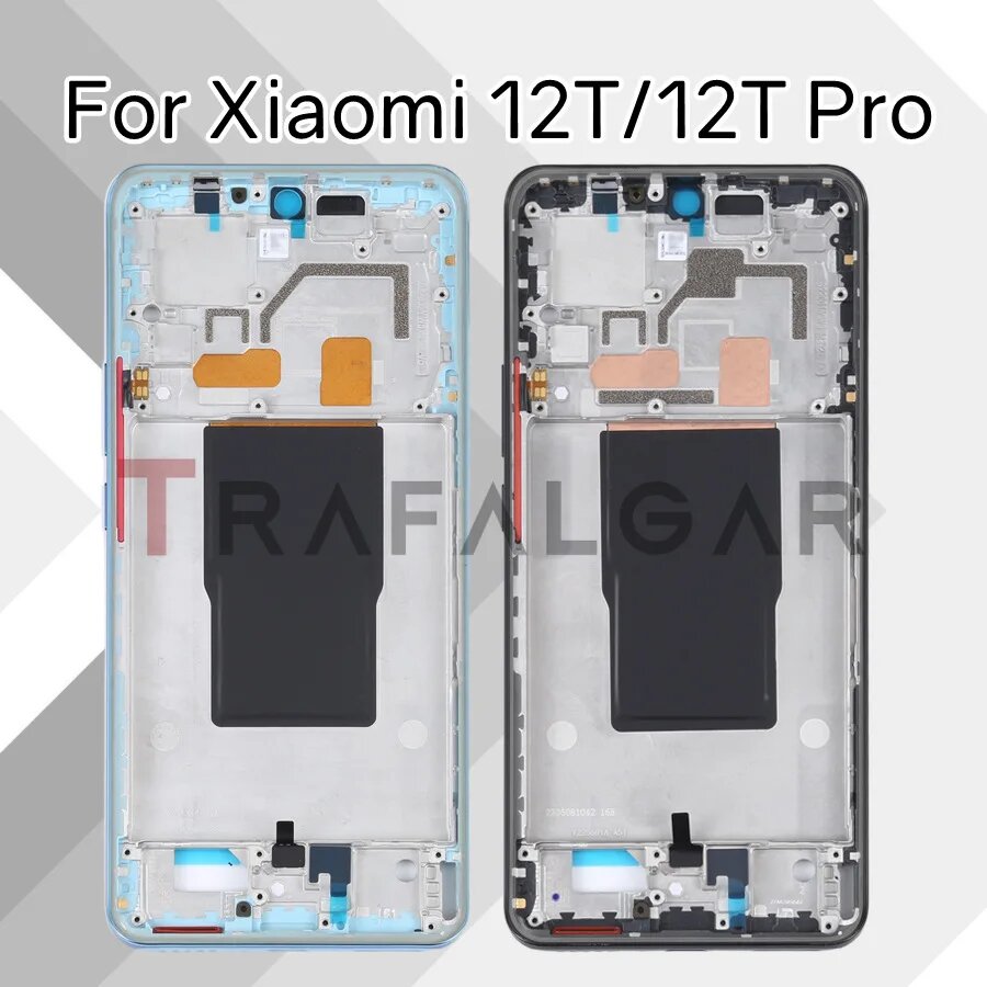 Рамка переднего экрана для Xiaomi 12T и 12T Pro, средняя рамка ЖК-дисплея, сменная Синий, Blue