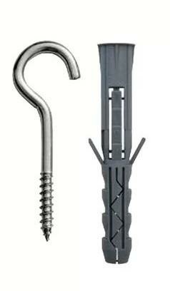 Шуруп-крюк 4*40 с дюбелем 6 (4 шт. BL) накрепко 103804