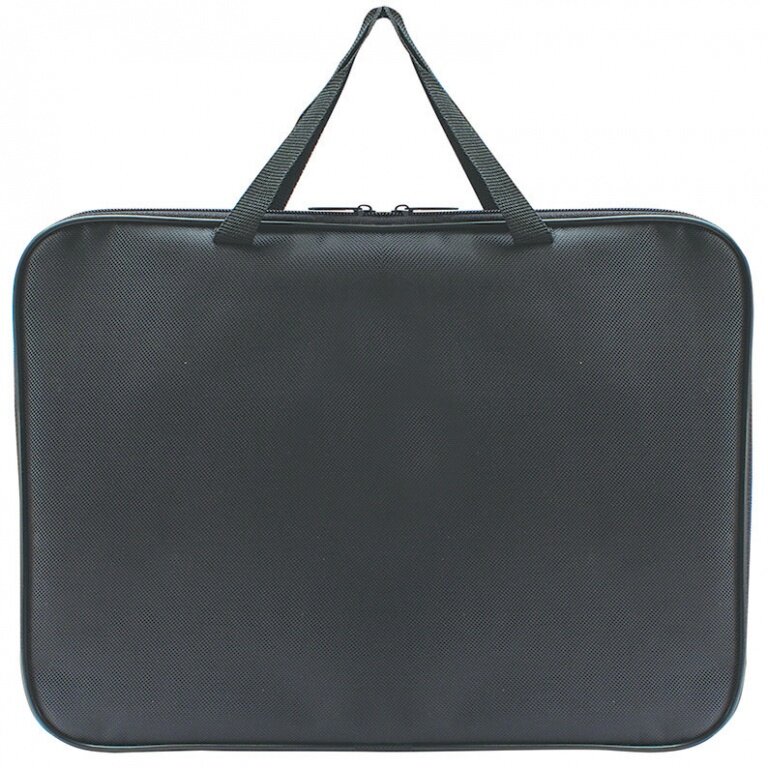 Папка для рисунков и чертежей текстиль А3 молния вокруг Серая ручки пчелка ПДМ-2 (уни)