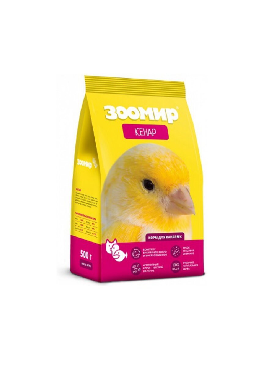 Зоомир "Кенар" корм для канареек пакет, 500 гр