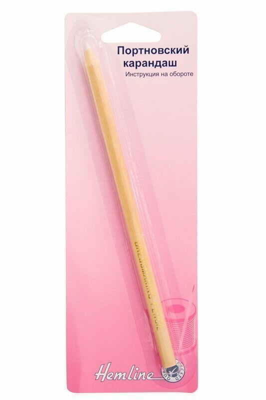 Карандаш портновский смываемый водой, белый Hemline 299. WHITE