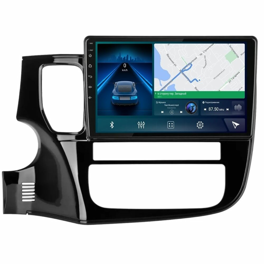 Магнитола CRS-300 Митсубиши Аутлендер 3 Mitsubishi Outlander 3 2012-2020 - Android 13 - Процессор 8 ядер - Память 4+64Gb - Carplay - DSP 36 полос - 4G(Sim)