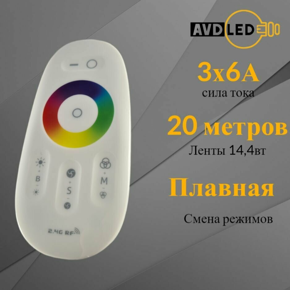 Контроллер для светодиодной RGB ленты AVD-LED 18А